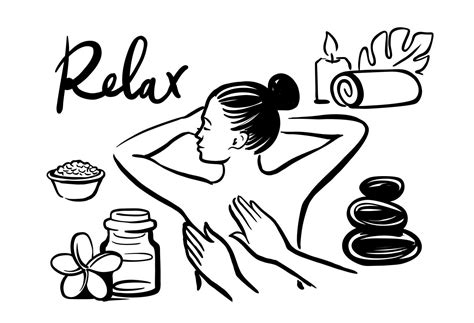 Body Massage Spa Center Or Salon Drawing Sketch 47489598 Vector Art At