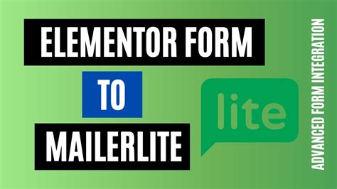 Easily Integrate Elementor Forms To Mailerlite Best Solution Youtube