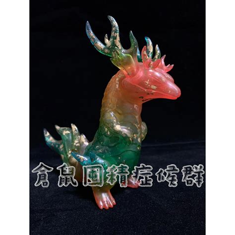 倉鼠囤積症候群 麟核 One Off 設計師玩具 金箔 軟膠 Sofubi Ttf 守宮 蜥蜴 麒麟 神獸 超獸 蝦皮購物