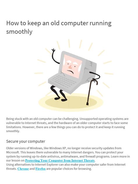 how to keep an old computer running smoothly download free pdf