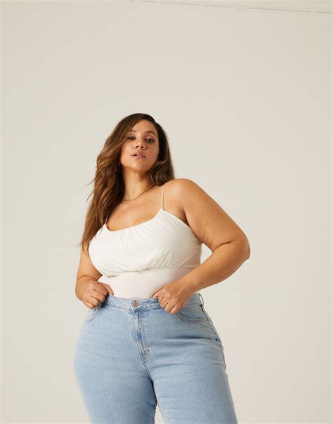 Plus Size Gathered Tank 2020ave