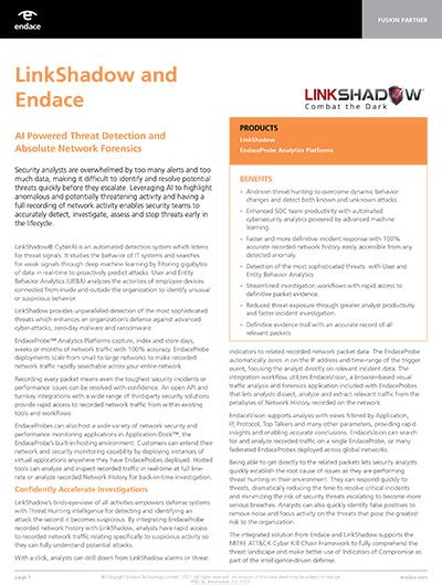 Linkshadow And Endace Always On Packet Capture