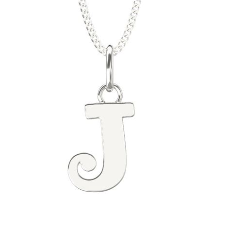 Letter J Necklace Etsy