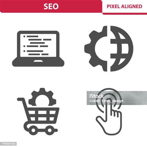 Seo Icons Coding Programming Hacking Computer Search Engine Vector Icon