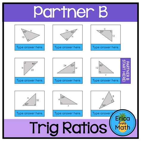 Trig Ratios Digital Activity Partner Maze Made By Teachers