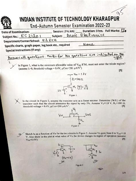 basic electronics end sem paper pdf pdf bipolar junction transistor
