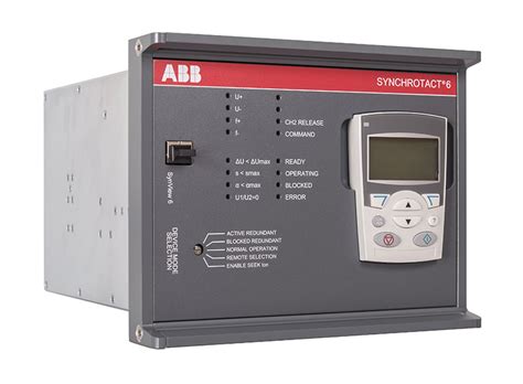 abb synchronizing equipment synchrotact for generators and power lines