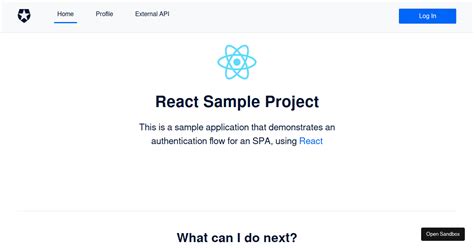 Auth0 React Sample Codesandbox