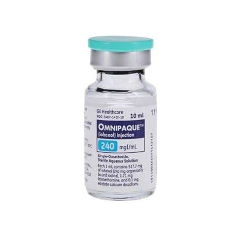Ge Omnipaque 240 10ml Vial 10 Bx Spectrumxray