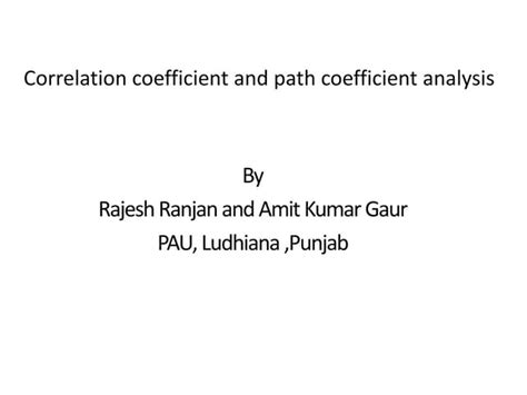 Correlation And Regression Pptx