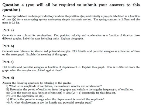 Solved An Excel Spreadsheet Has Been Provided To You Where Chegg Com