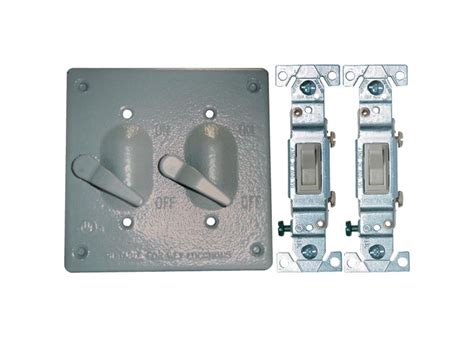 Sigma Engineered Solutions 14219 Square Metal 2 Gang Toggle Switch And