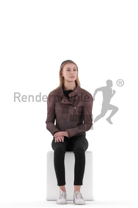 Isabelle Animated 002 Sitting Renderpeople