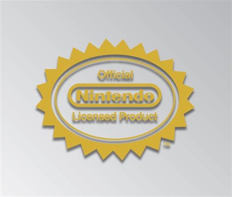 Nintendo Official Licensed Logo Decal Gold Sticker Gold