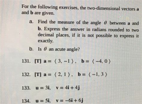 Solved For The Following Exercises The Two Dimensional Chegg