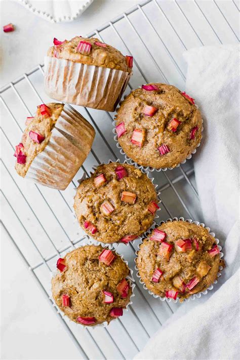 Gluten Free Healthy Rhubarb Muffins Jar Of Lemons