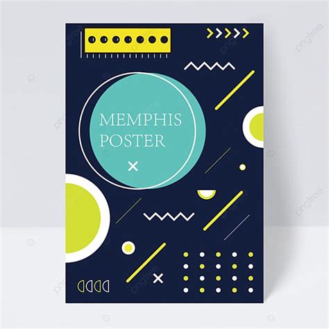 Memphis Color Line Business Poster Template