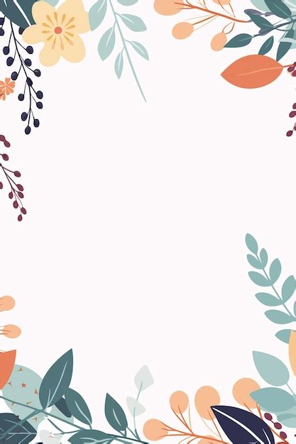 Premium Vector Vector Squiggle Plant And Leaf Pattern Frame