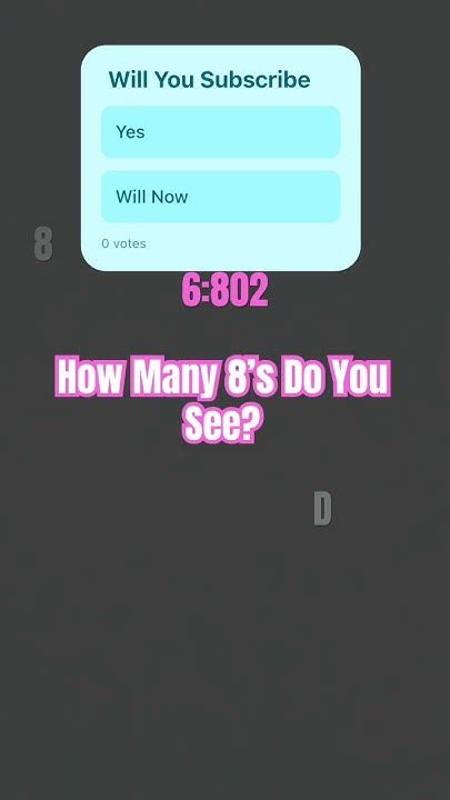 How Many 8’s Do You See? #shorts #trending #subscribe - YouTube