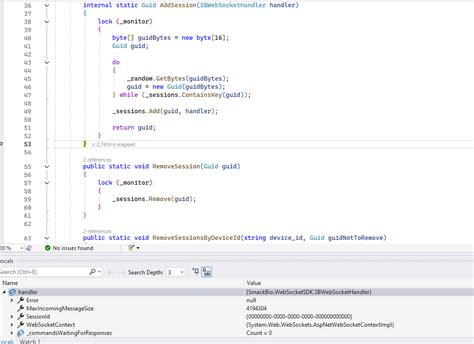 C Websockets Invalid Session Id The Session May Have Been Already Closed Stack Overflow