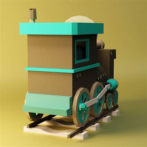 만화 기관차 3d 모델 10 Ma Max Free3d