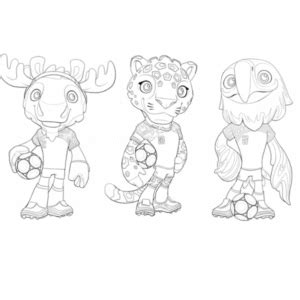 Desenhos Dos Mascotes Da Copa Do Mundo De 2026 Para Imprimir E Colorir