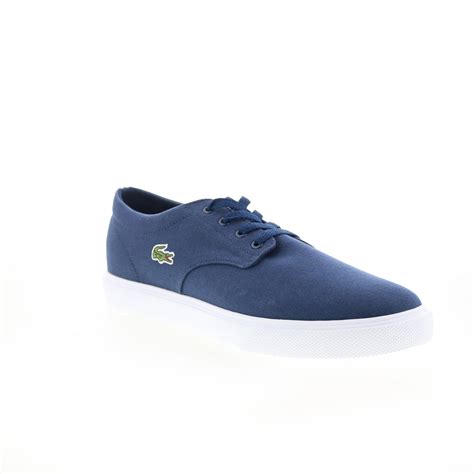 Lacoste Grip Base 224 1 Cma Mens Blue Canvas Lifestyle Sneakers Shoes