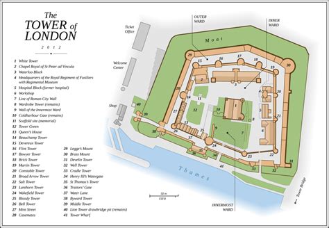 Tower Of London Map Every Tower Gate And Entrance