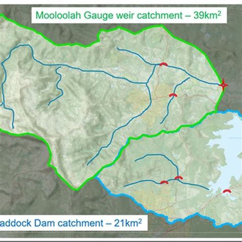 Map Of The Mooloolah River Catchment Upstream Of The Confluence With Download Scientific