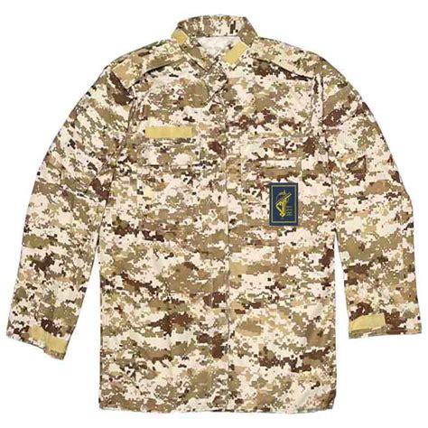 خرید لباس بسیجی نظامی مدل یقه عملیاتی دیجیتالی خاکی با قیمت مناسب