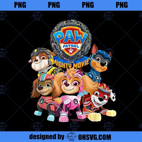 Paw Patrol The Mighty Movie Group Png Movies Png Paw Patrol Png Ohsvg