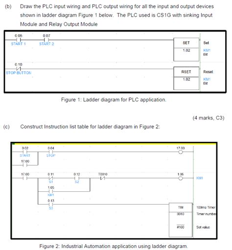 Solved B Draw The Plc Input Wiring And Plc Output Wir