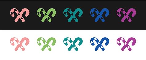 흑백 배경에 고립 된 줄무늬 아이콘크리스마스 사탕 지팡이를 설정합니다 메리 크리스마스와 새해 복 많은 새해 벡터 12월에 대한 스톡 벡터 아트 및 기타 이미지 Istock