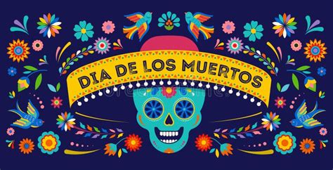 Dag Van De Doden Día De Los Muertos Achtergrond Banner En