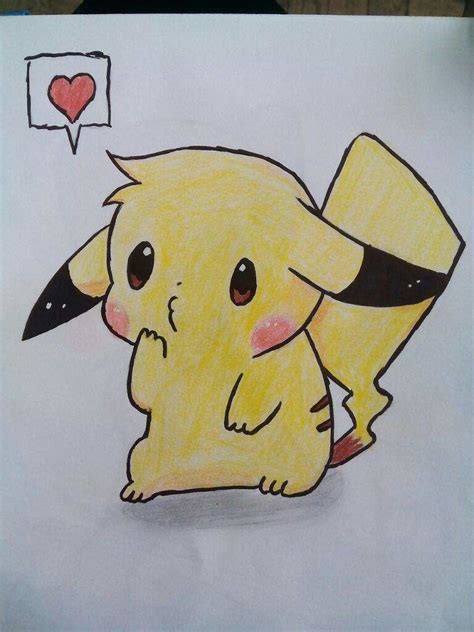 Как нарисовать пикачу карандашом легко и красиво и мило