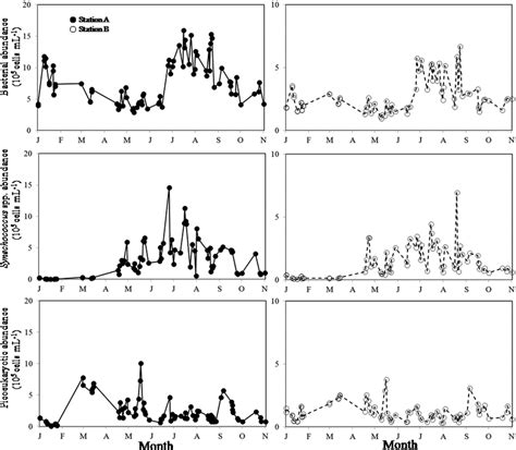 Seasonal Variations Of Bacterial A D Synechococcus Spp B E Download Scientific