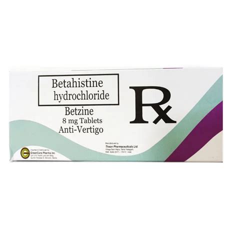 Betzine Betahistine Hydrochloride 8mg Tablet 1s Price In The