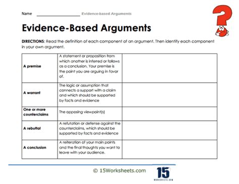 Evidence Based Writing Worksheets Source Credibility 15
