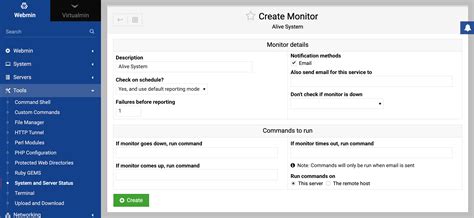 System And Server Status Webmin