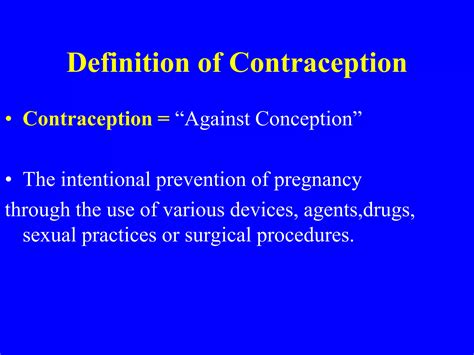 Contraception For Undergraduate Ppt