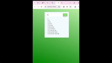 Simple Triangle Number Pattern Using Html Css And Javascript Youtube