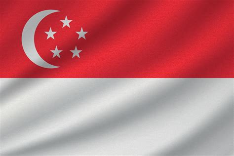 National Flag Of Singapore 11170503 Vector Art At Vecteezy