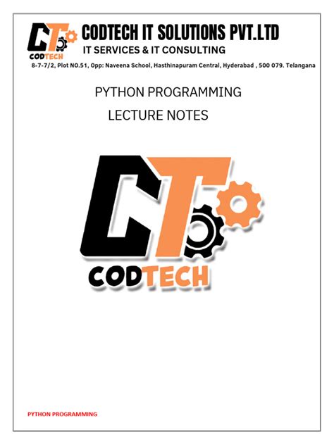 Python Programming Notes Pdf Parameter Computer Programming