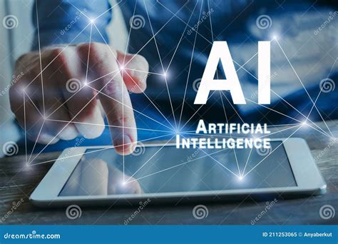 Artificial Intelligence Concept Ai Network Stock Image 211253065