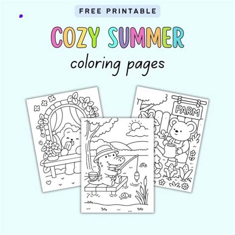 Free Printable Cozy Summer Coloring Pages The Artisan Life