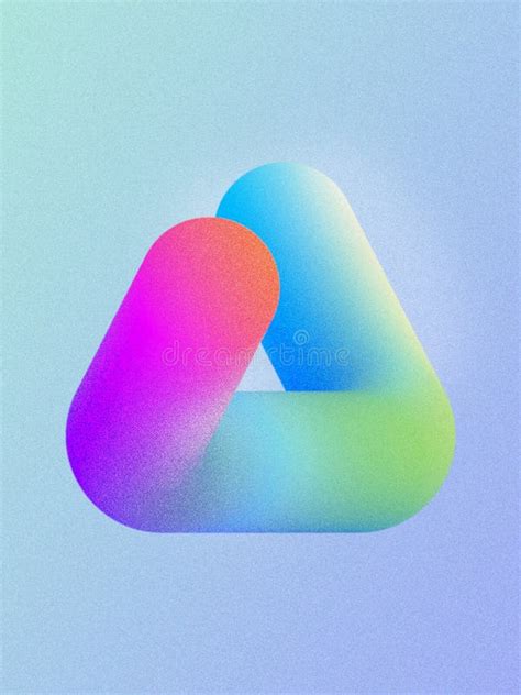 3d Render Abstract Geometric Triangular Shape Colored With Pastel Neon