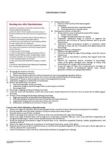 Thyroidectomy Pdf Thyroid Hyperthyroidism