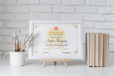 Editable Certificate Template In Canva Graphic By Lycreative Id · Creative Fabrica