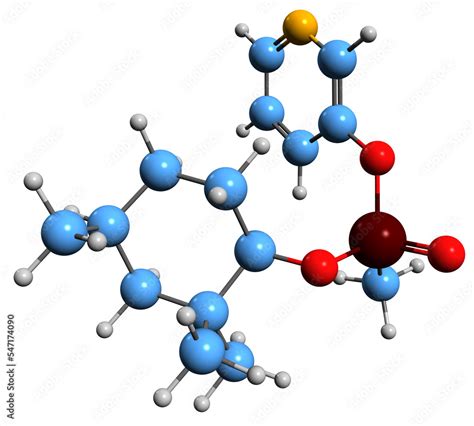3d Image Of Nerve Agent Vp Skeletal Formula Molecular Chemical