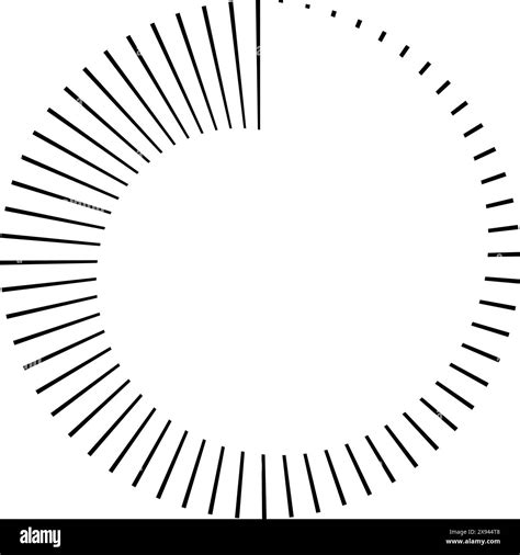 Circle Countdown Icon Time Clock Symbol Timer Measure Line And Dot
